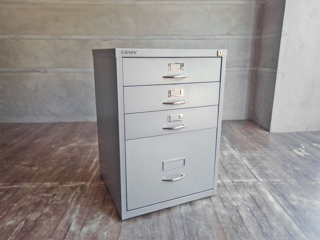 ビスレー BISLEY ベーシック BASIC Fシリーズ 1F3 ファイリングキャビネット シルバー キャスターベース 鍵欠品 抽斗4杯 | 中古家具を探すならTOKYO RECYCLE ...