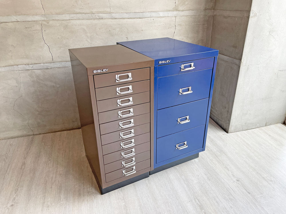 ビスレー BISLEY BASICシリーズ 29/10 A4キャビネット 10段 ブラウン & BA3/CD キャビネット 4段 ブルー 中 | 中古家具を探すならTOKYO RECYCLE ...