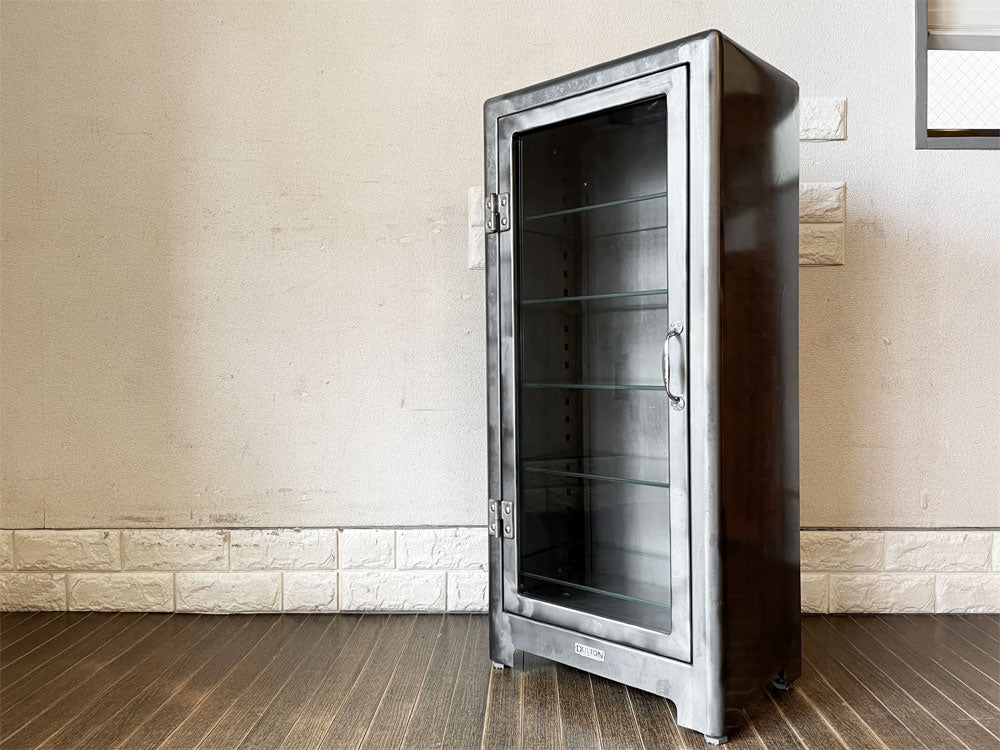 ダルトン DULTON スチール×ガラス キャビネット MODEL. 100-137 ガラス棚板 5段 H88cm インダストリアル 廃番モ | 中古家具を探すならTOKYO RECYCLE ...