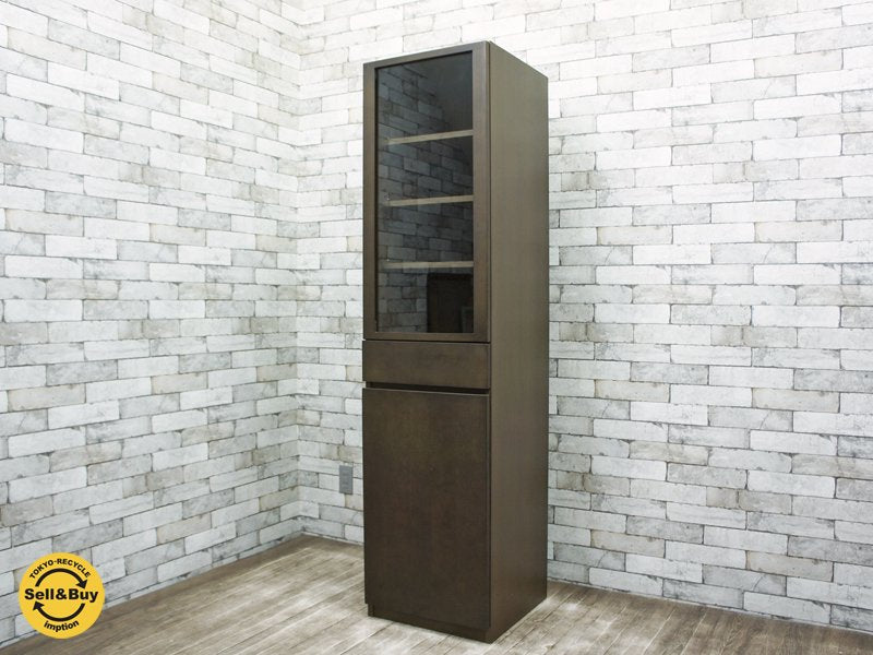 無印良品 / MUJI タモ材 『 木製 スリム カップボード 』 キャビネット ブラウン ★ – TOKYO RECYCLE imption