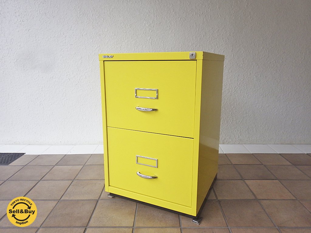 ビスレー / BISLEY BASICシリーズ 2F キャビネット イエロー | 中古家具を探すならTOKYO RECYCLE imption