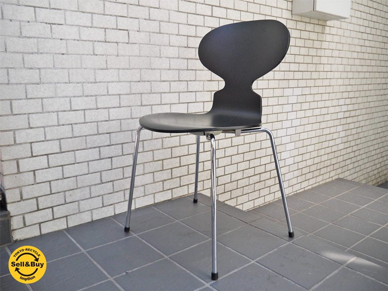 フリッツハンセン Fritz Hansen アントチェア ANT CHAIR アルネ ヤコブセン 4本脚 カラードアッシュ ブラック b – TOKYO RECYCLE imption