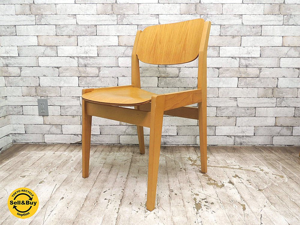 天童木工 TENDO ブックチェア S-0507NA-NT 板座 水之江忠臣 デザイン ダイニングチェア 図書館椅子 – TOKYO RECYCLE imption