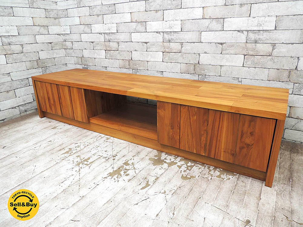 ウニコ unico ブレス BREATH AVボード ローボード チーク材 無垢材 幅160cm ナチュラルモダン | 中古家具を探すならTOKYO RECYCLE imption