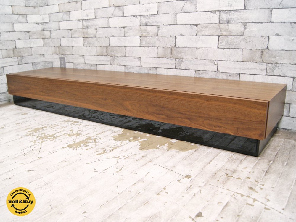 大川家具 AVボード ローボード ウォールナット材 w180cm モダンデザイン | 中古家具を探すならTOKYO RECYCLE imption