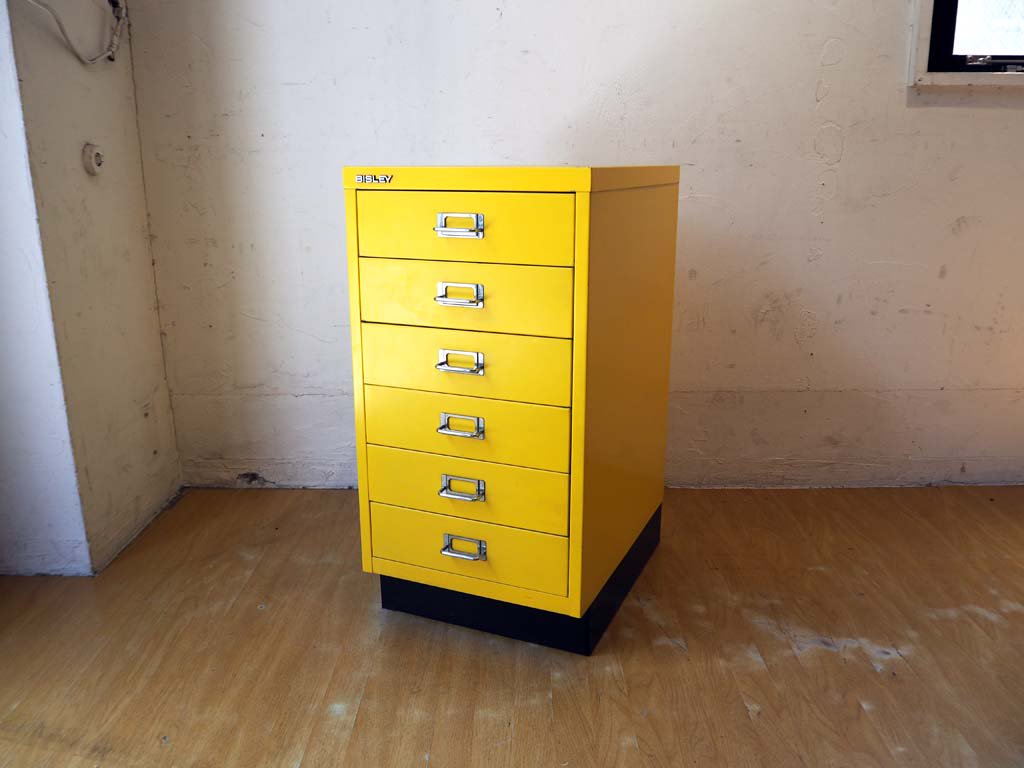 ビスレー BISLEY BASICシリーズ BA3/6 6段 A3 キャビネット イエロー Yellow アクティブトレー ペントレイ 英国 | 中古家具を探すならTOKYO RECYCLE ...