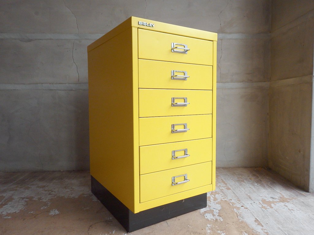 ビスレー BISLEY BASICシリーズ BA3/6 A3 キャビネット 抽斗6杯 イエロー オフィス家具 英国 ♪ | 中古家具を探すならTOKYO RECYCLE imption