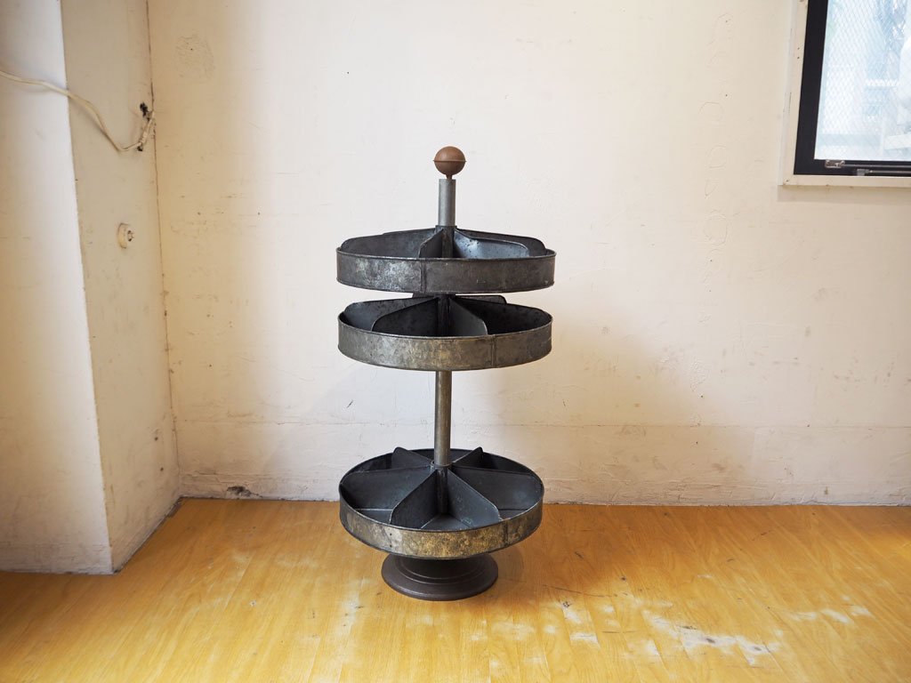 ダルトン DULTON ラウンドラック 3レイヤー Round rack 3 layer スチール RAWカラー ラック高さ変更可 ★ | 中古家具を探すならTOKYO RECYCLE imption