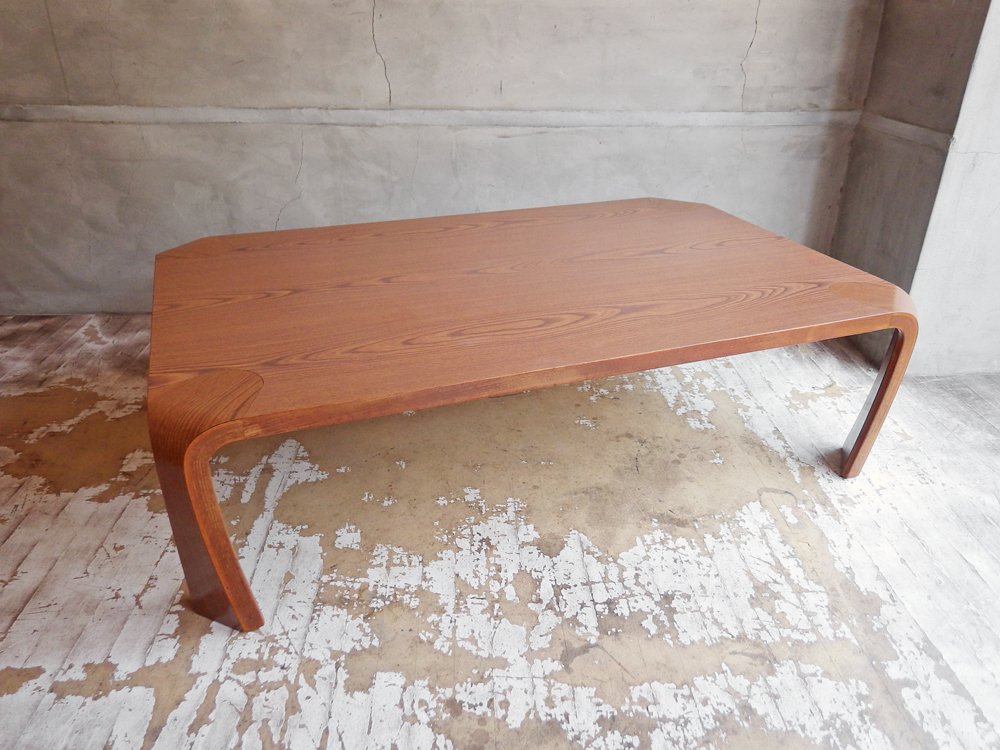 天童木工 Tendo プライウッド 座卓 ローテーブル ケヤキ材 乾三郎デザイン W121cm ♪ | 中古家具を探すならTOKYO RECYCLE imption