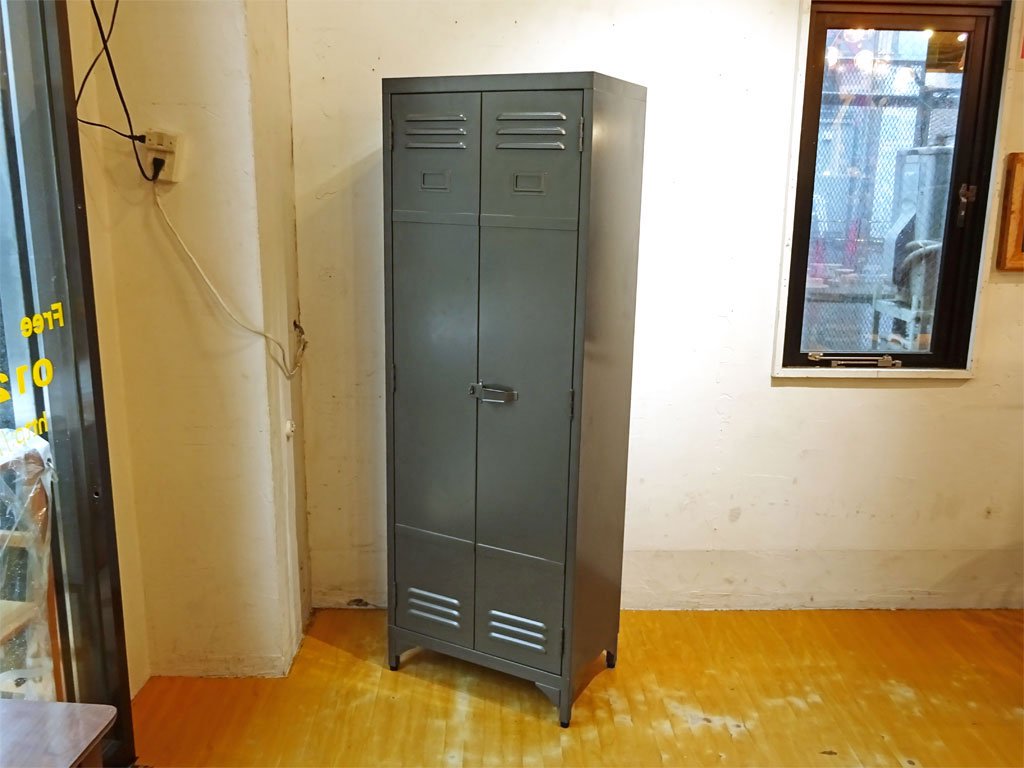 ウニコ unico ファンク ダブルトールストレージ FUNC double tall storage スチール キャビネット グレー 廃盤 | 中古家具を探すならTOKYO RECYCLE ...