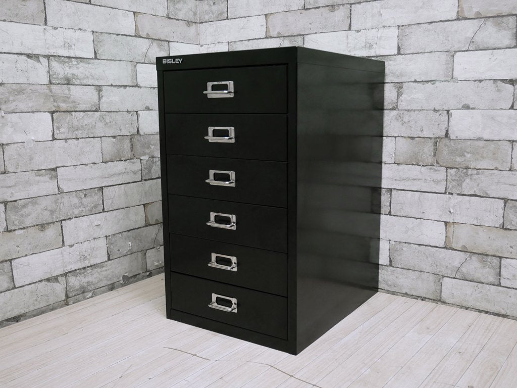 ビスレー BISLEY ベーシック BASICシリーズ BA3/6 A3 デスクキャビネット ブラック 抽斗6杯 オフィス家具 英国 B | 中古家具を探すならTOKYO RECYCLE ...