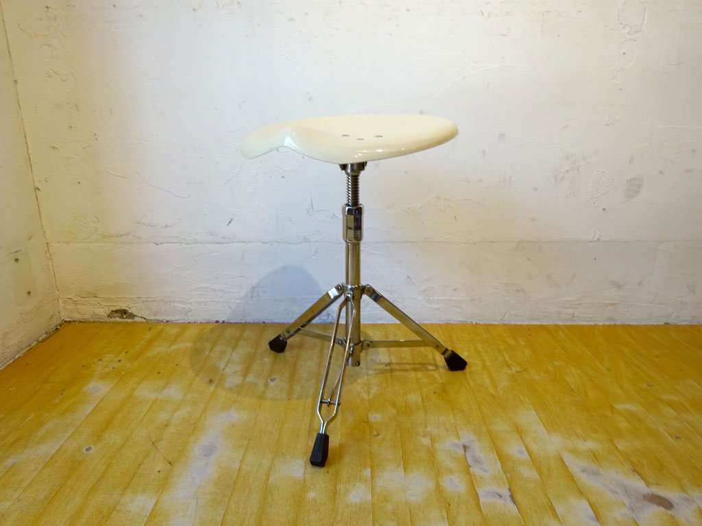 ダルトン DULTON X2 ビートスツール BEAT STOOL アイボリー クローム 回転式昇降 フォールディング 折畳スツール 廃盤希 | 中古家具を探すならTOKYO RECYCLE ...