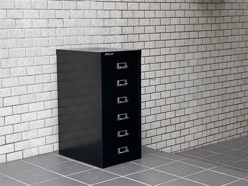 ビスレー BISLEY ベーシック BASICシリーズ 29/6 A4 デスクキャビネット ブラック 抽斗6杯 オフィス家具 英国 | 中古家具を探すならTOKYO RECYCLE imption