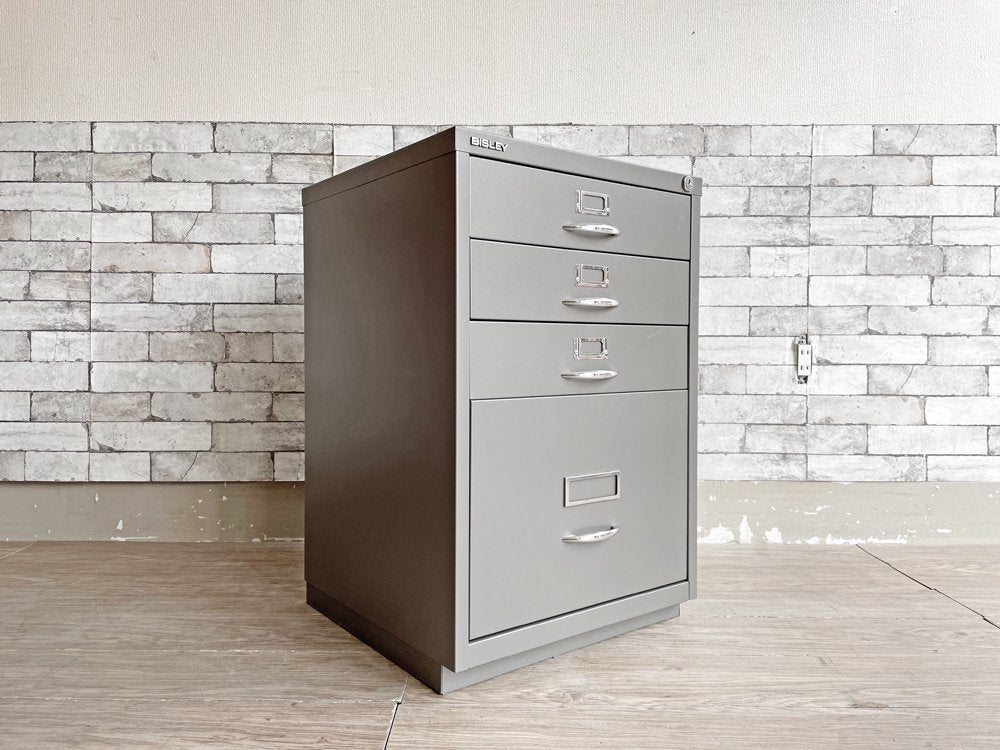 ビスレー BISLEY ベーシック BASIC Fシリーズ 1F3 ファイリングキャビネット 抽斗4杯 スレートカラー 鍵&ペントレイ付き | 中古家具を探すならTOKYO RECYCLE ...
