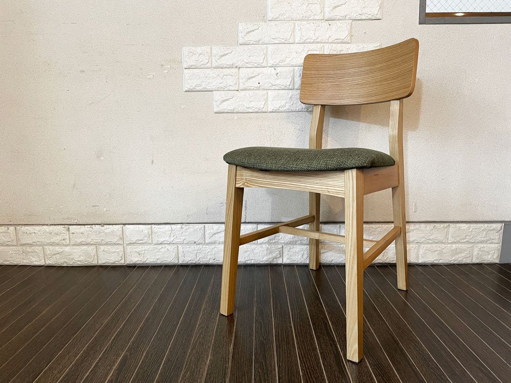 フランフラン Francfranc コムンチェア COMUN CHAIR ダイニングチェア アッシュ材 ファブリックシート グリーン B – TOKYO RECYCLE imption