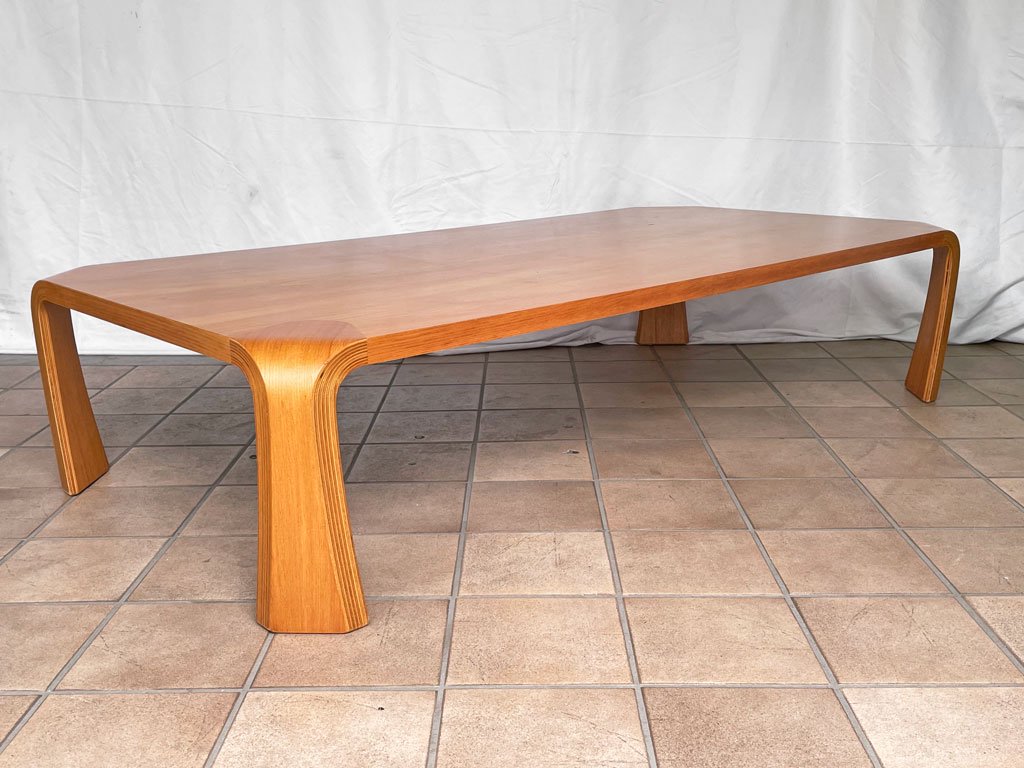 天童木工 TENDO 座卓 ローテーブル センターテーブル W150cm ケヤキ材 欅材 プライウッド 乾三郎 ジャパニーズモダン | 中古家具を探すならTOKYO RECYCLE imption