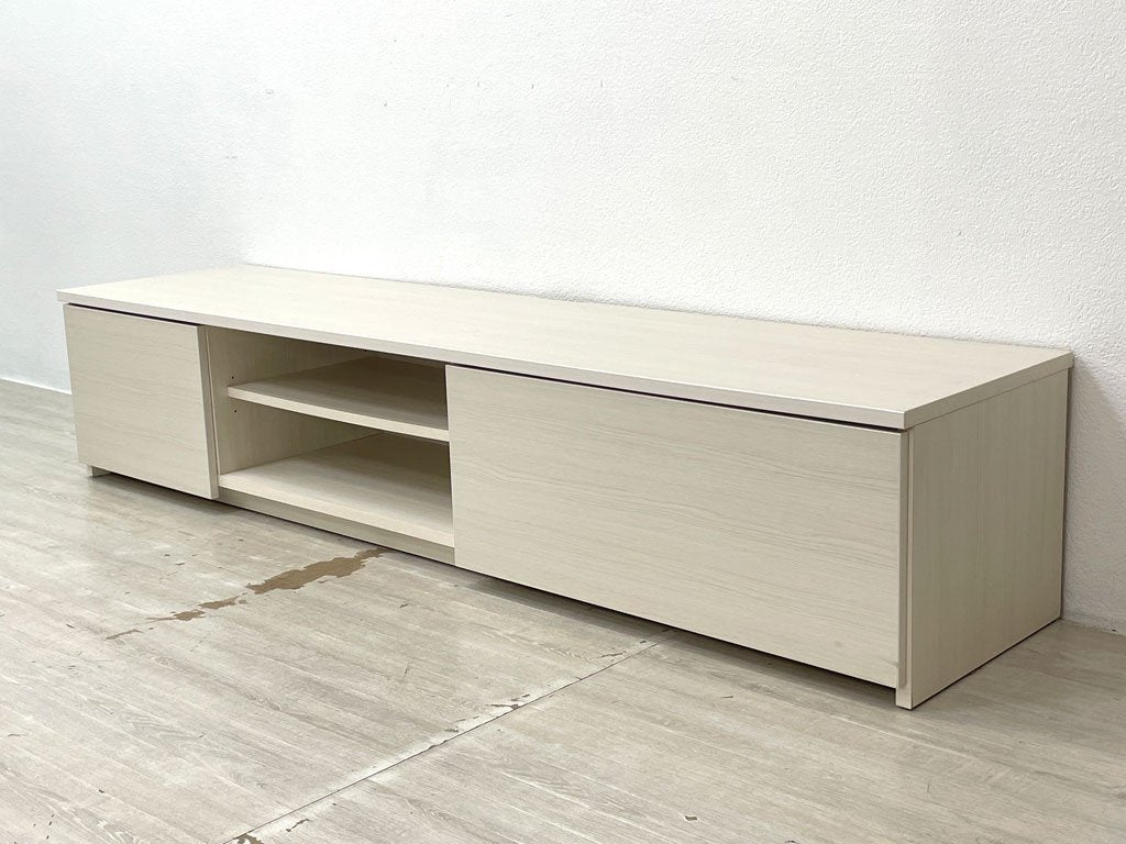 ロウヤ LOWYA テレビ台 AVボード W180cm ホワイト 抽斗2杯 シンプル モダン | 中古家具を探すならTOKYO RECYCLE imption
