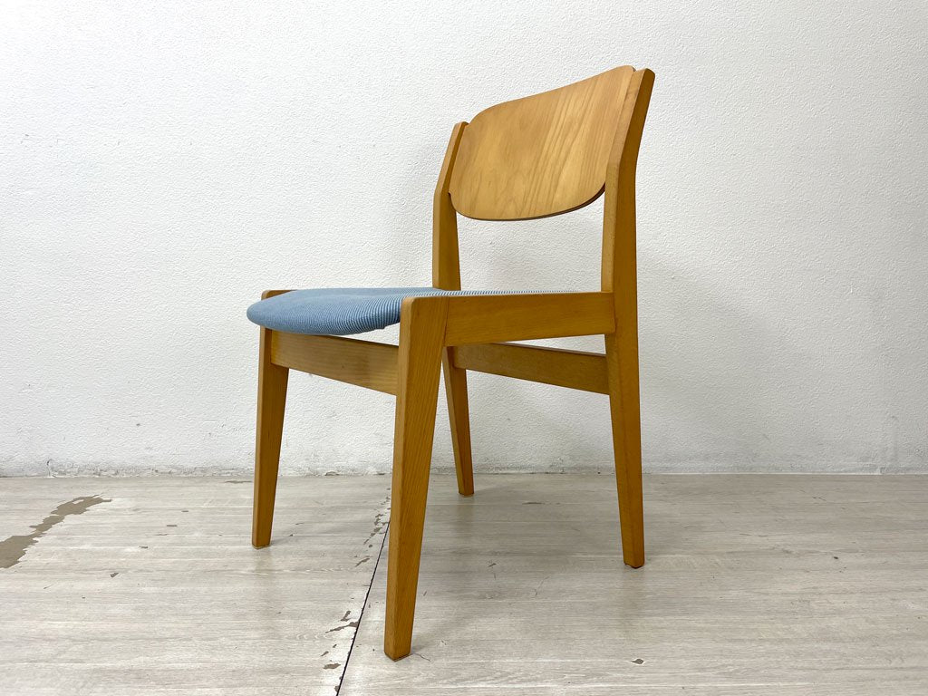 天童木工 Tendo ブックチェア S-0508NA-NT ビーチ材 ファブリック 水之江忠臣 デザイン ダイニングチェア 図書館椅子 B | 中古家具を探すならTOKYO RECYCLE ...