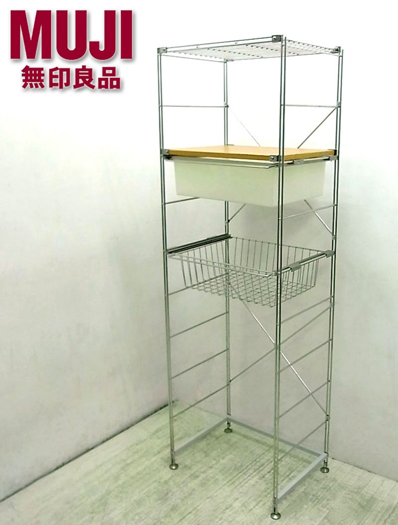 MUJI / 無印良品 ★ 『 ステンレスユニットシェルフ （ 大・カスタム仕様 ） 2段 』 – TOKYO RECYCLE imption