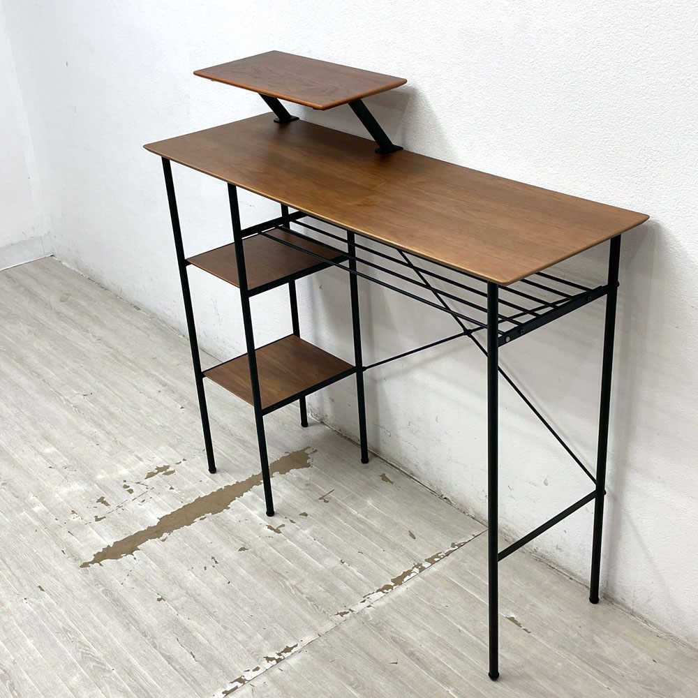 ICHIBA 市場株式会社 アンセム anthem カウンターテーブル ウォールナット材 スチール シェルフ付 参考価格￥24,380- – TOKYO RECYCLE imption