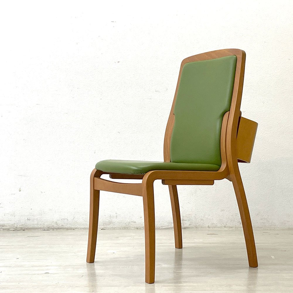 天童木工 Tendo T-5745WB-CH-V スタッキングチェア ダイニングチェア 合皮 オリーブグリーン ホワイトビーチ B – TOKYO RECYCLE imption
