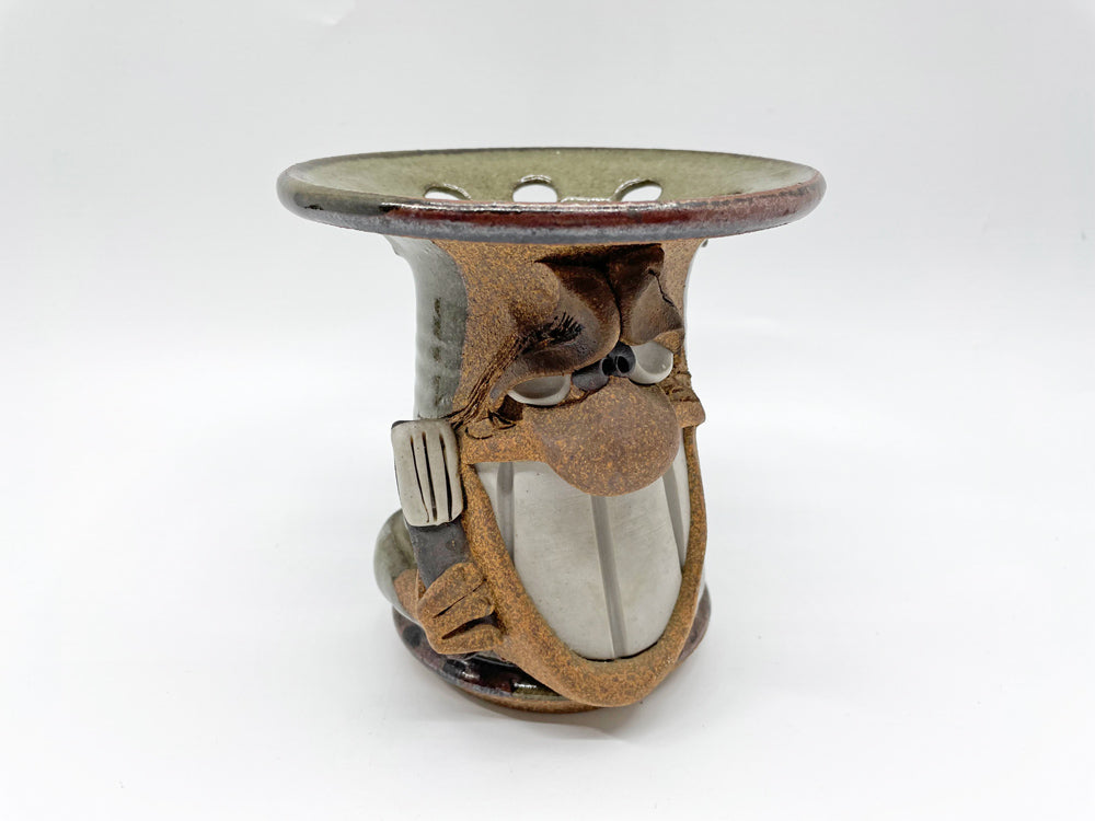 Mahon Made Stoneware MMS ファニーフェイス プランター 小物入れ ハンドメイド USビンテージ Vintage 中古 ...