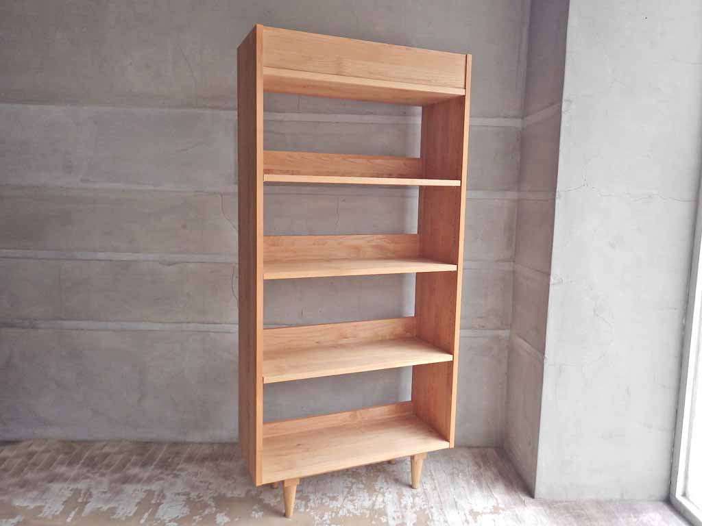 モモナチュラル Momo Natural コモシェルフ COMO SHELF L アルダー材 定価￥59,400- ♪ | 中古家具を探すなら ...