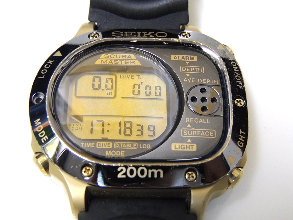 セイコー SEIKO スキューバマスター デジタルダイバー 200m M725-5A00 1990年製 ダイバーウォッチ ダイビングコンピュ ...