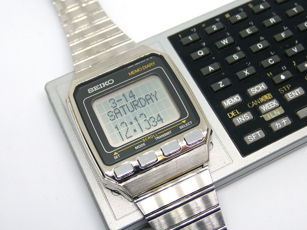 セイコー SEIKO UC-2001 & UC-2100 腕コン＆キーボード 1984年発売 腕時計 リストコンピューター DATAGRAP ...