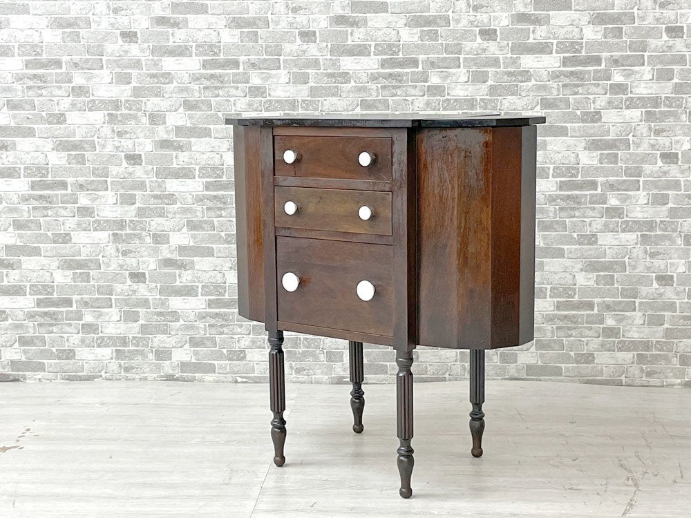 UKビンテージ ソーイングテーブル デイビス・ビリー Davis Birely Table Co. コンソールチェスト マホガニー 20's ...
