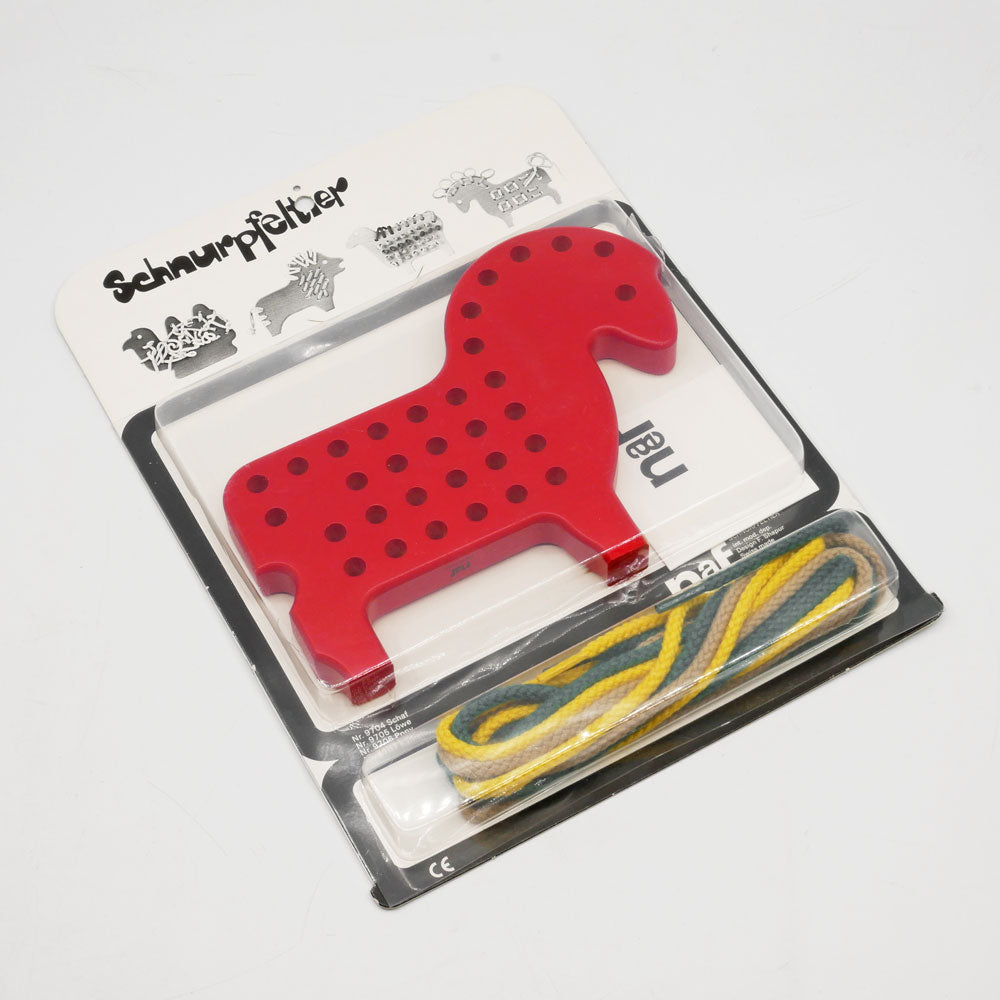 ネフ naef 紐通しポニー Schnurpfel Nr.9706 Pony フレドン・シャプール 木製玩具 おもちゃ オブジェ スイス 箱 ...