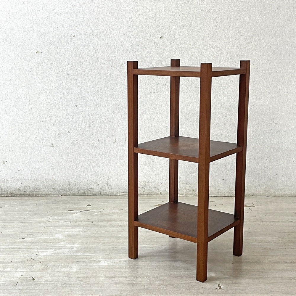 ジャパンビンテージ 木製 3段シェルフ 小棚 花台 チーク材 vintage | 中古家具を探すならTOKYO RECYCLE imption
